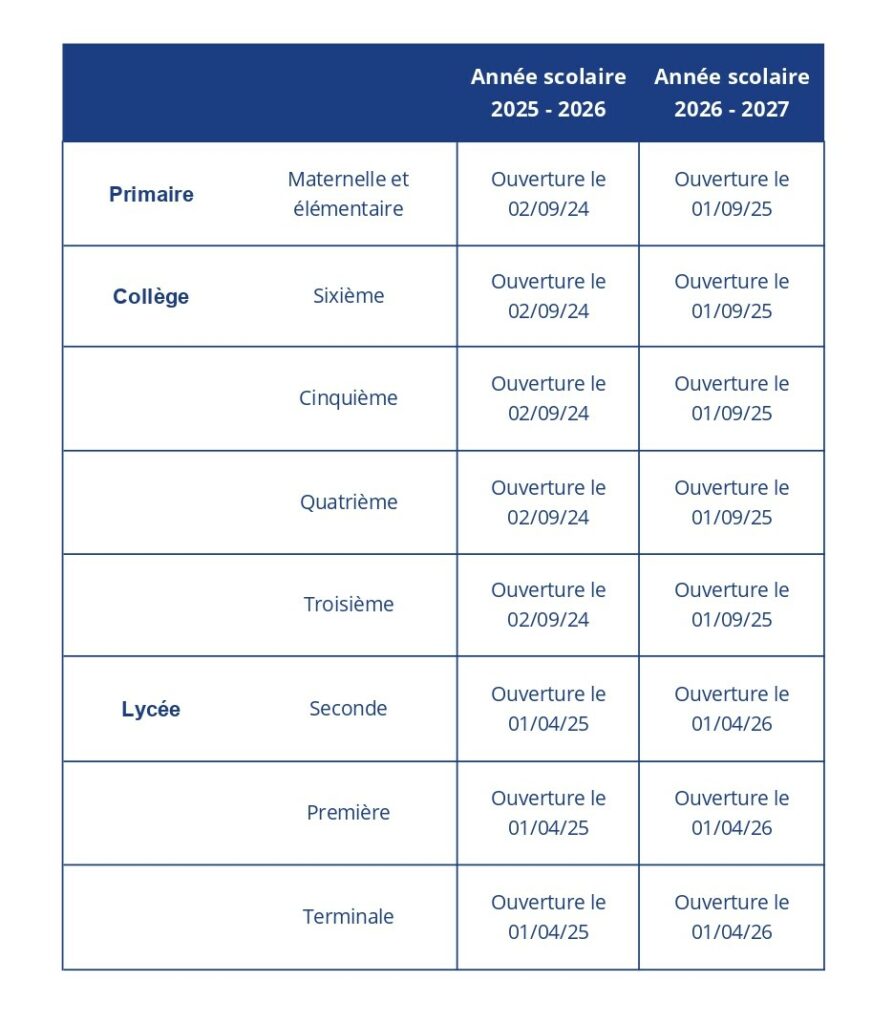Inscription - Ensemble Scolaire Albert de Mun